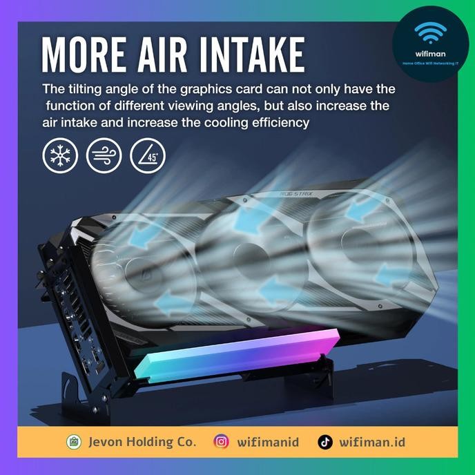 Newest - EZDIY ARGB Multi Angle Vertical GPU Mount PCIe Gen 4 VGA RTX ...