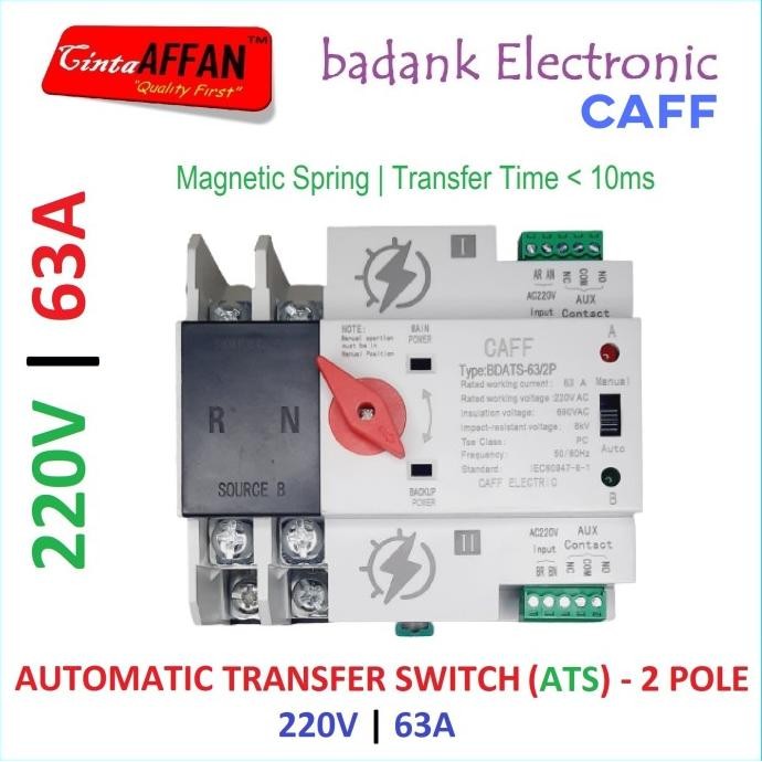 Switch - ATS AC 63A 220V 2P Automatic Transfer Switch Solar Cell PV ...
