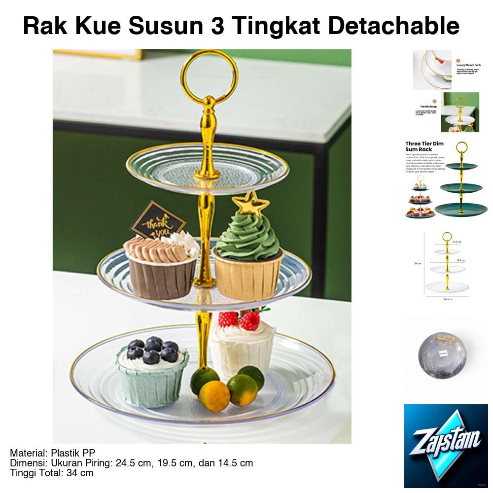 3 Tier Detachable Plate Cake Stand Display Stacking Cake Rack - YGN-3 ...