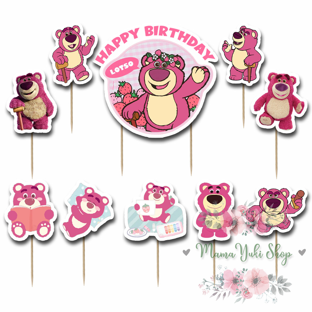 Lotso TOY STORY BEAR PINK CUTE Character Children's Birthday Cake ...