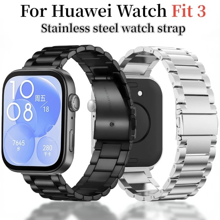 Stainless Steel Chain Strap for Huawei Watch Fit 3 Aftermarket ...
