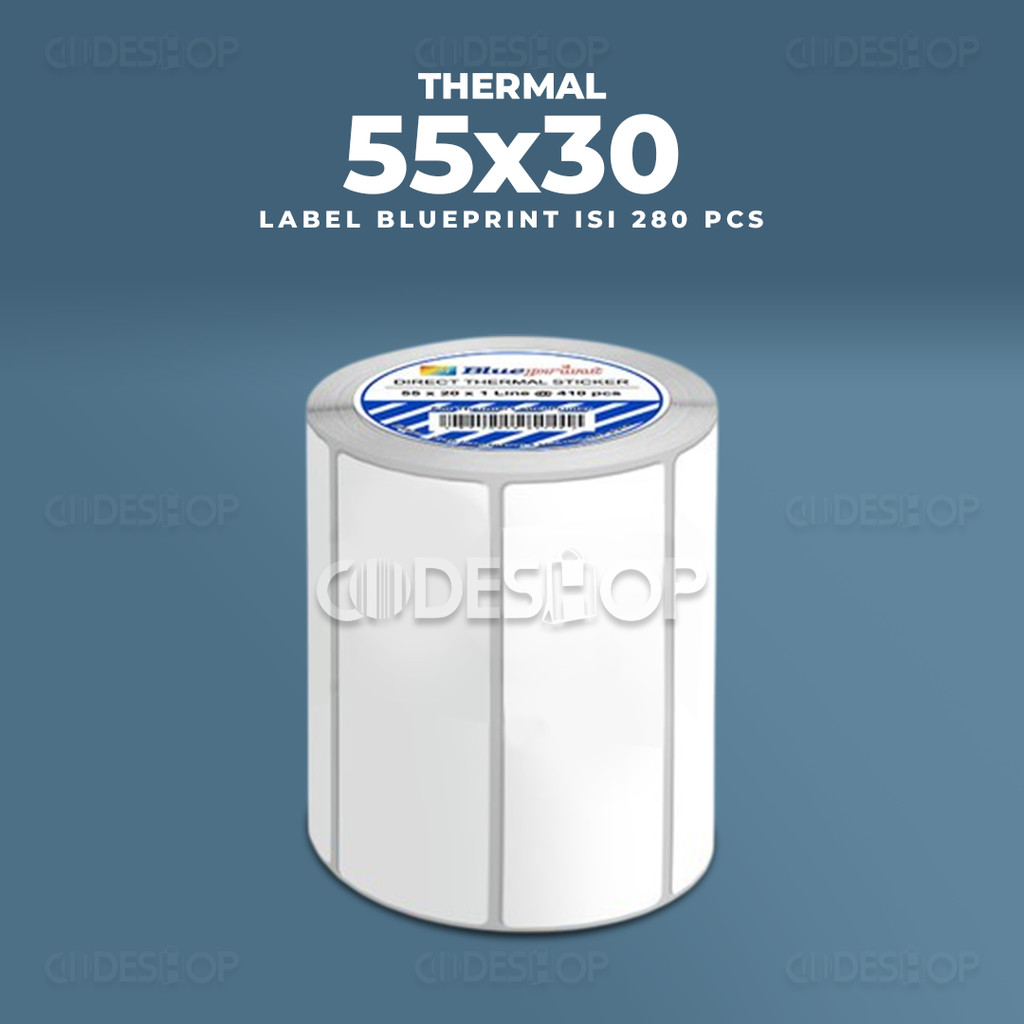 Blueprint Thermal Sticker Label 55x30mm 55x30 Barcode Sticker 55 x 30 ...