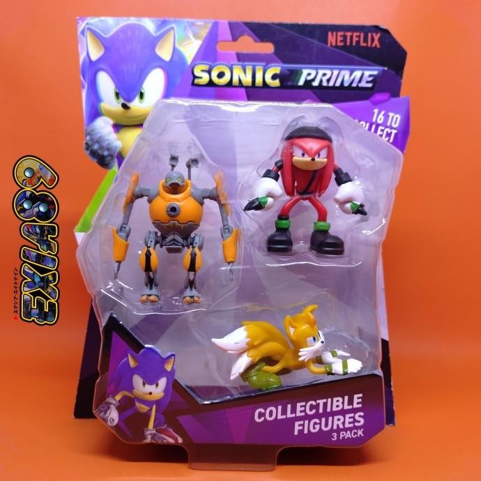 Sonic PRIME COLLECTIBLE FIGURES 3 PACK - RENEGADE Knuckles, MANGEY ...