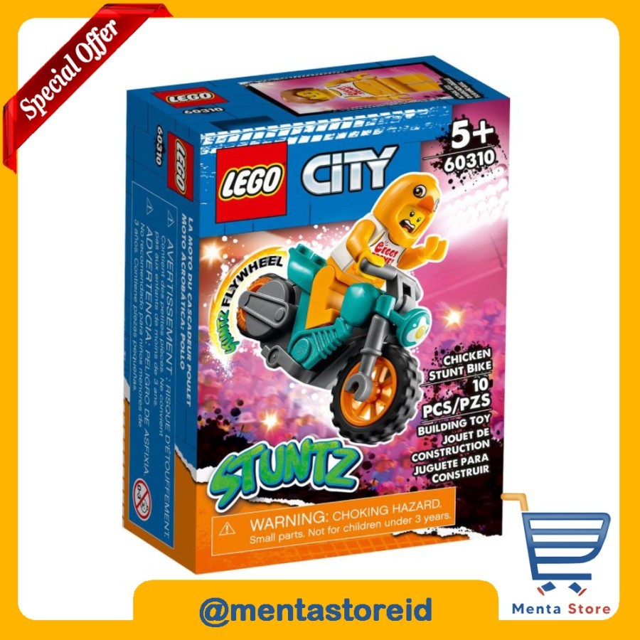 Lego City 60310 Chicken Stunt Bike Stuntz Treat Kids Toy Playset Ori ...