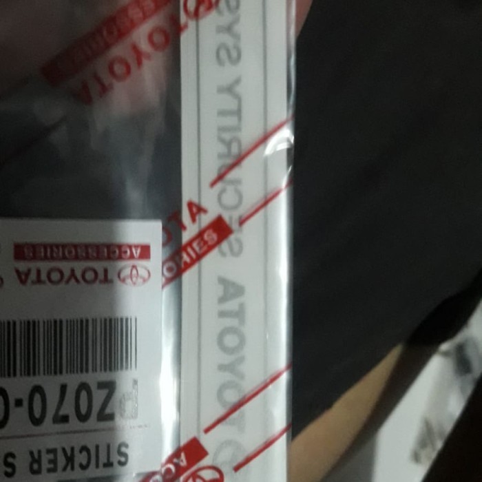 Toyota Security Glass Sticker for Kijang Avanza Vios Camry Car Door ...
