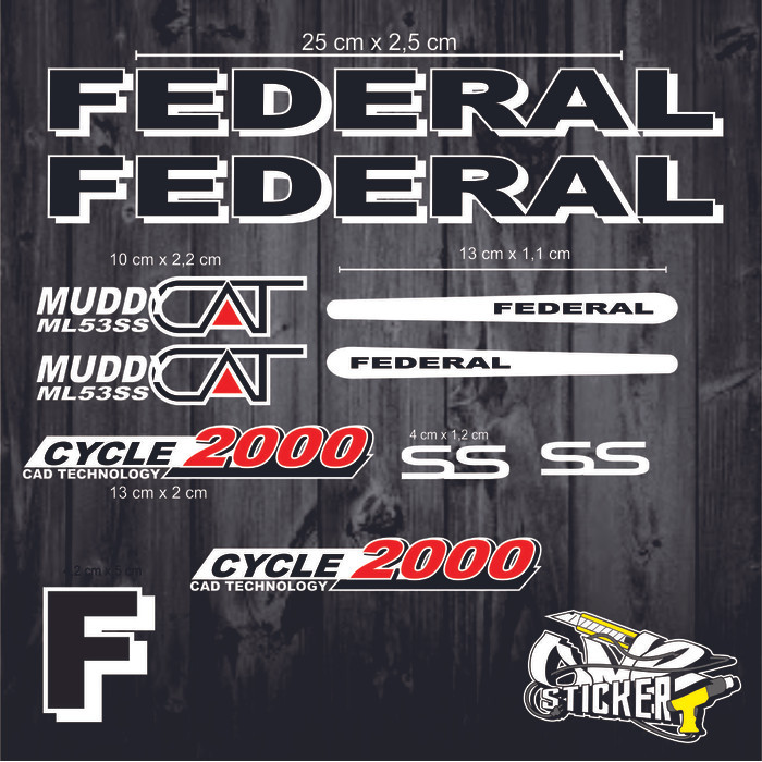 LATEST Federal Bicycle Cutting Sticker, Muddy Cat version | Shopee ...