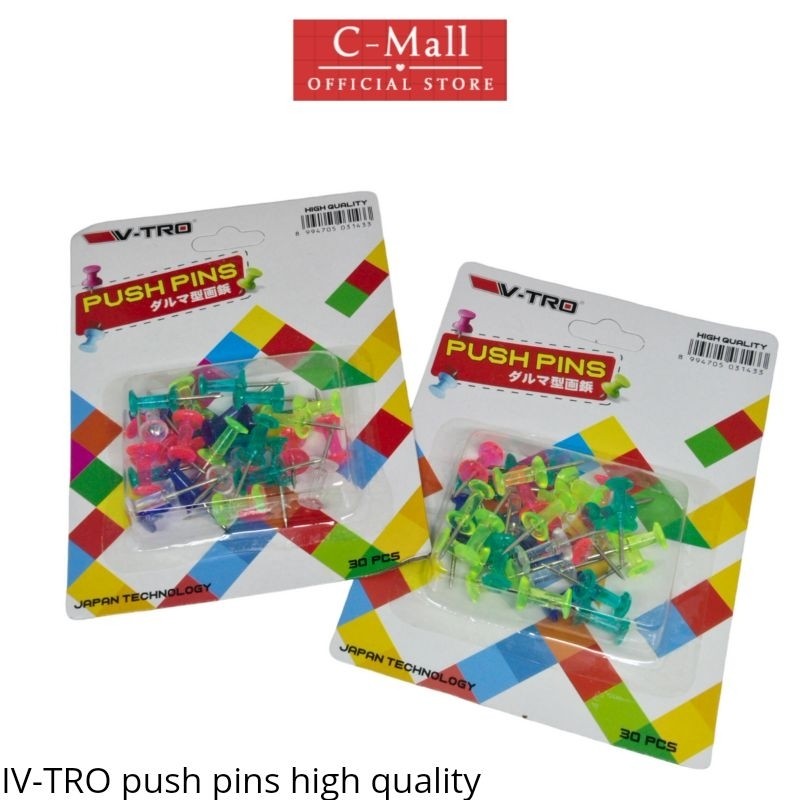 KING ATK Push Pins IV-TRO PN-30 / Colorful Nail Pin Press Needles 30 ...