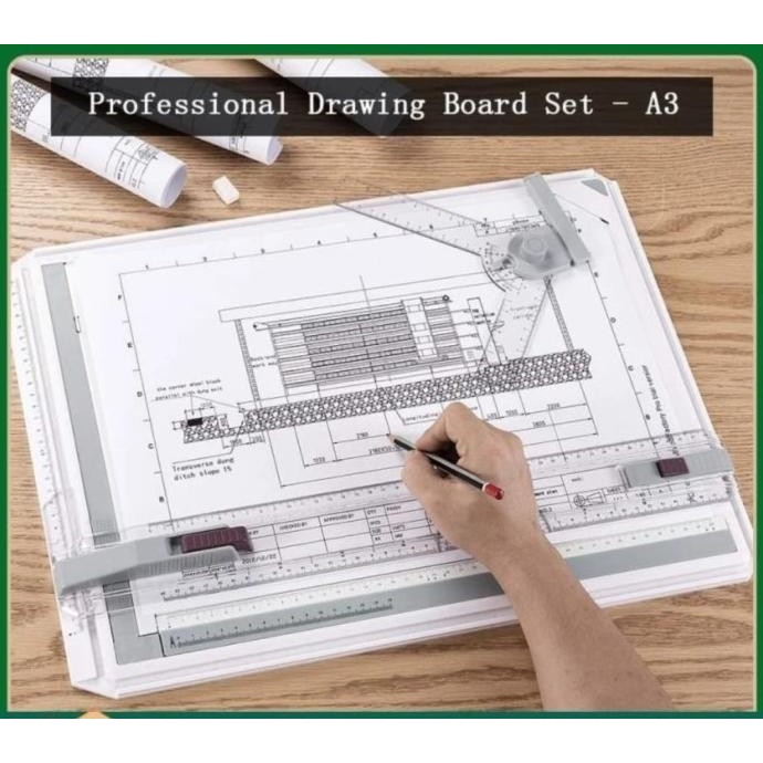 NEWEST - a3 size architect study table plus ruler set benny school ...