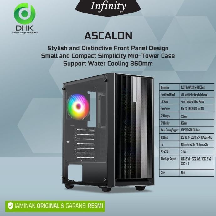 - CASING GAMING INFINITY ASCALON ATX INCLUDE 3 FAN RGB | Shopee Singapore
