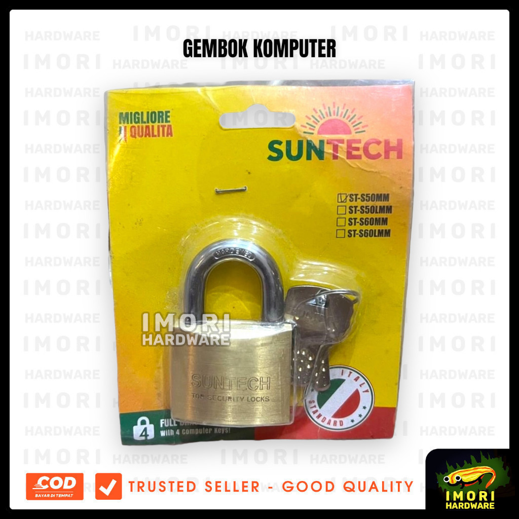 SUNTECH Short Long Neck Computer Padlock 50 60 mm Fence Door Lock IM ...