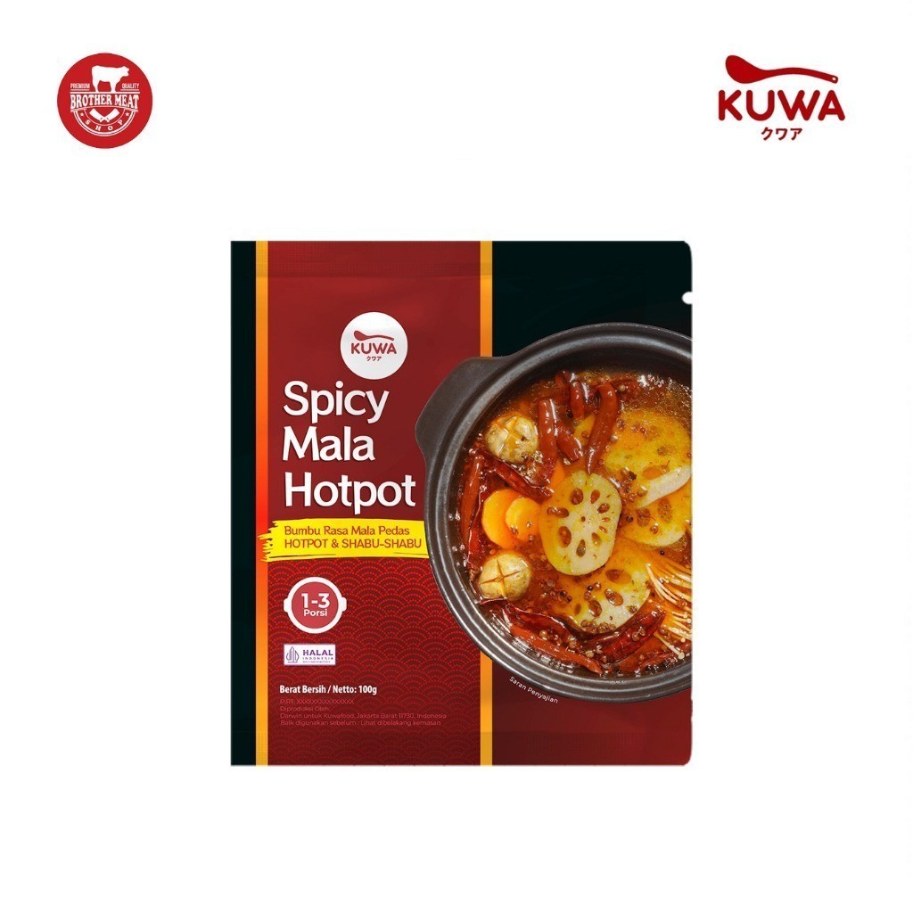 KUWA Spicy Mala Hotpot 100gr, Spicy Mala Shabu Flavored Broth - Shabu ...