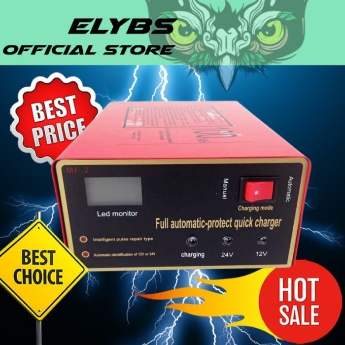 Anti-Over Charging Battery Charger for Cars and Motorcycles 12V 24V ...
