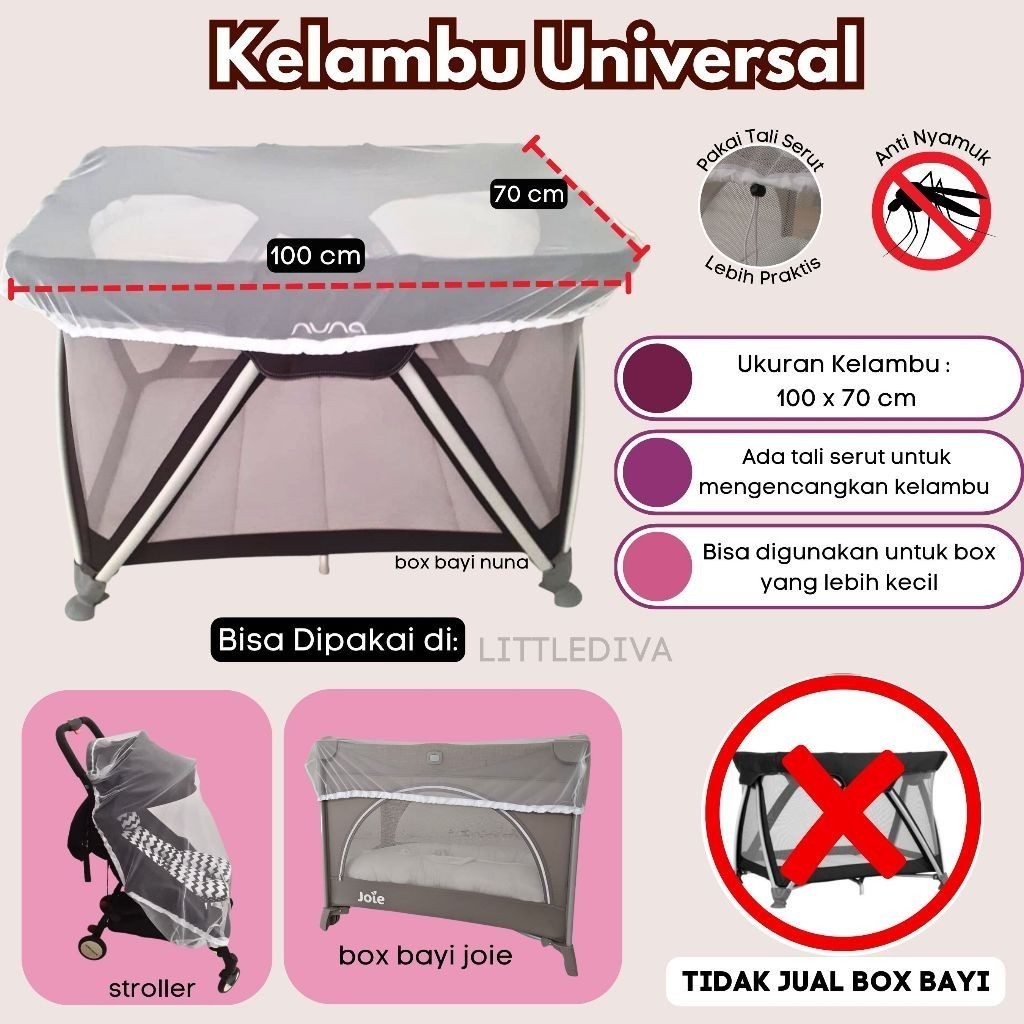 Nuna box mosquito net baby rectangular sena pliko baby does joie kubbie ...