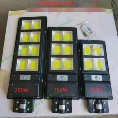 Solar Cell Street Light 200w COB PJU 200w Solar Power 200w remote ...