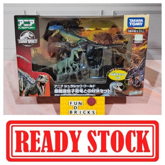 Tomica Ania Jurassic World Velociraptor Blue Allosaurus Indoraptor ...