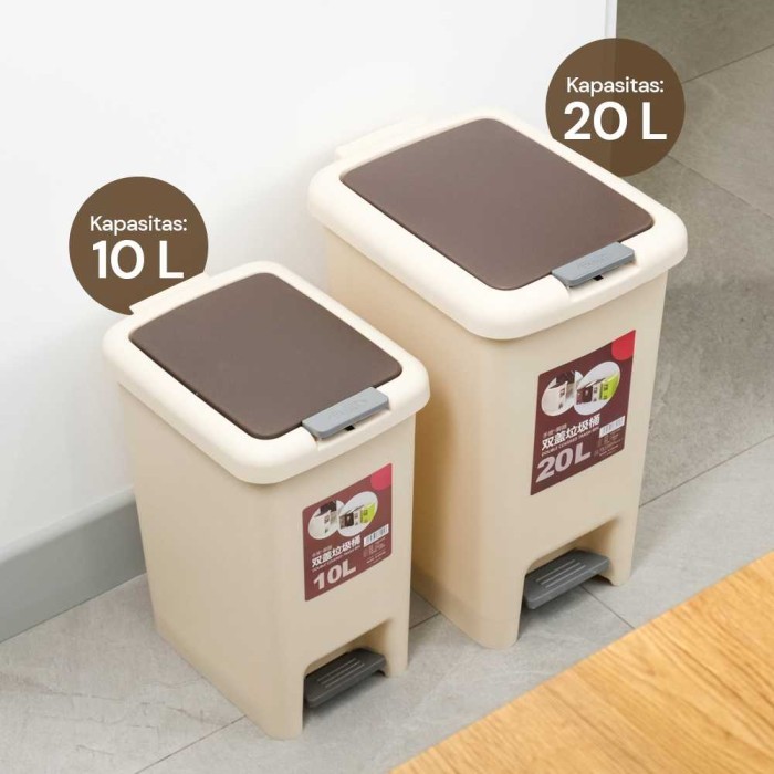 Indoor Outdoor Trash Bin with Foot Pedal 20 Liters | Shopee Singapore