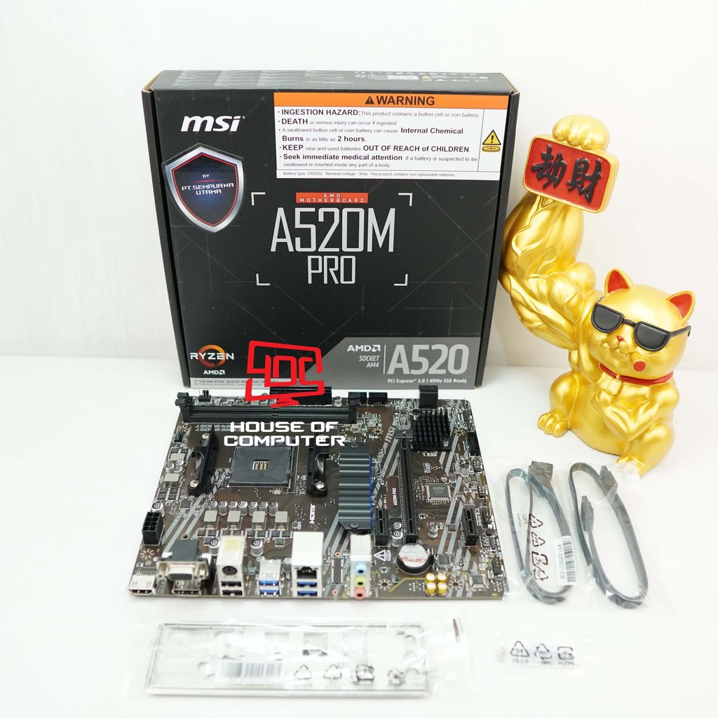 MAINBOARD MSI A520M PRO SOCKET AM4 AMD | Shopee Singapore