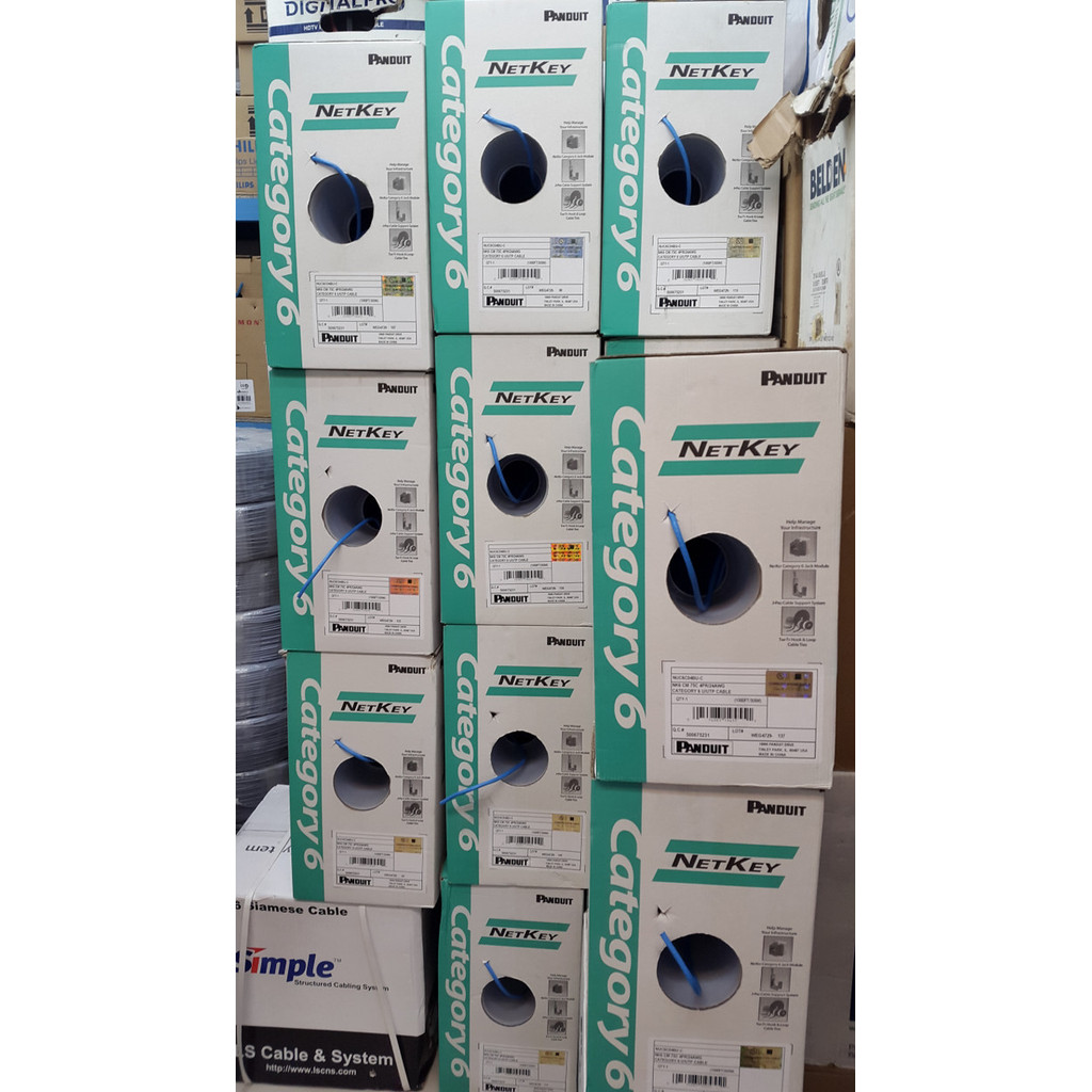 Cat 6 100 Meter Utp Utp Lan Cable Cat6 Panduit/ Panduit/ | Shopee Singapore