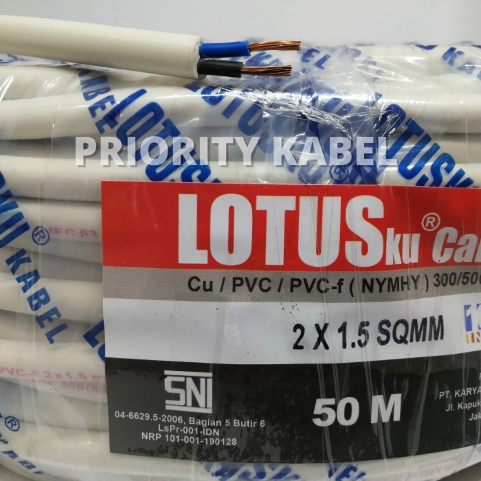 Lotusku Nymhy 2X1.5 2X1.5 Stranded Electrical Cable 50 Meters (50M ...