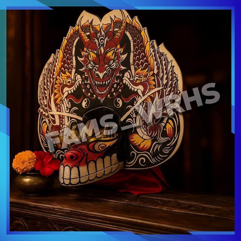 MERAH Medium Size Children's Barongan Dragon Sponge Barongan Red ...