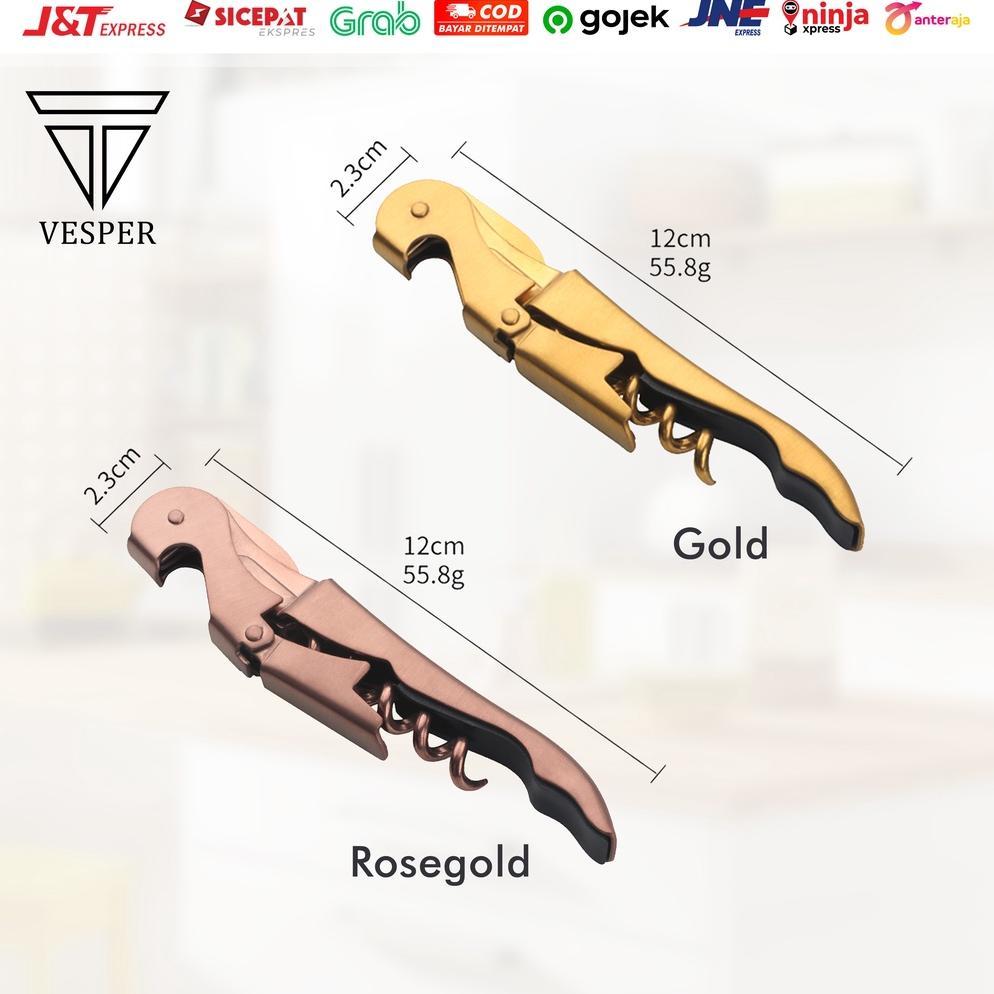 Corkscrew Wine Opener Rosegold Gold Color Multipurpose Bottle Opener ...