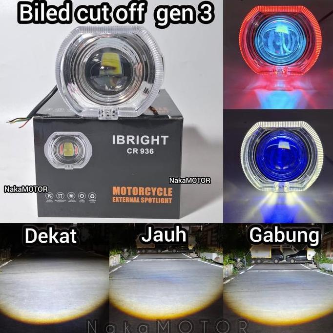 Projector Biled Gen 3 laser Cut Off 4.5inc With Shroud + DEVIL eye ...