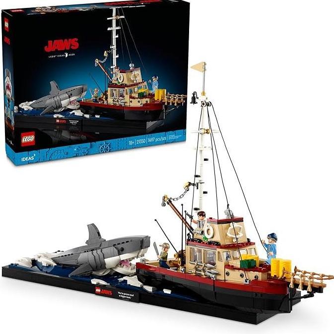 LEGO Ideas Jaws Set - Diorama Kit for Fans of The Classic Movie ...