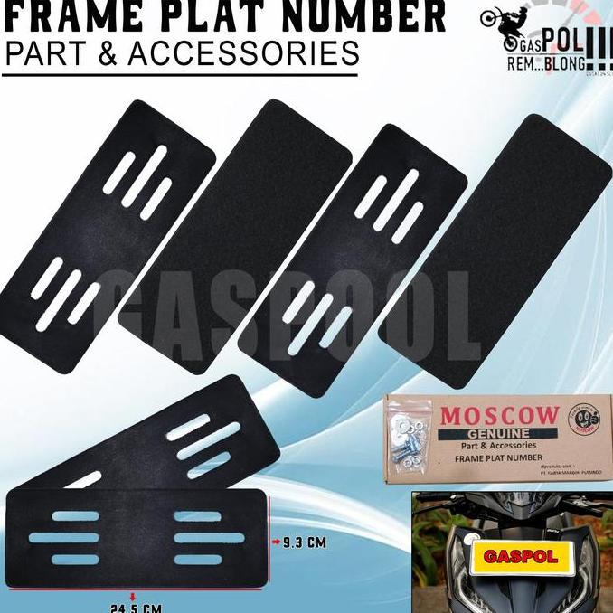 FRAMELESS NUMBER PLATE WITHOUT FRAME SET 2PCS PAIR FRONT REAR WITH BOLT ...