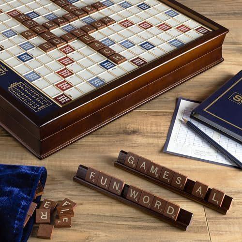 Scrabble deluxe Edition With Rotating Wooden Game Board | Shopee Singapore