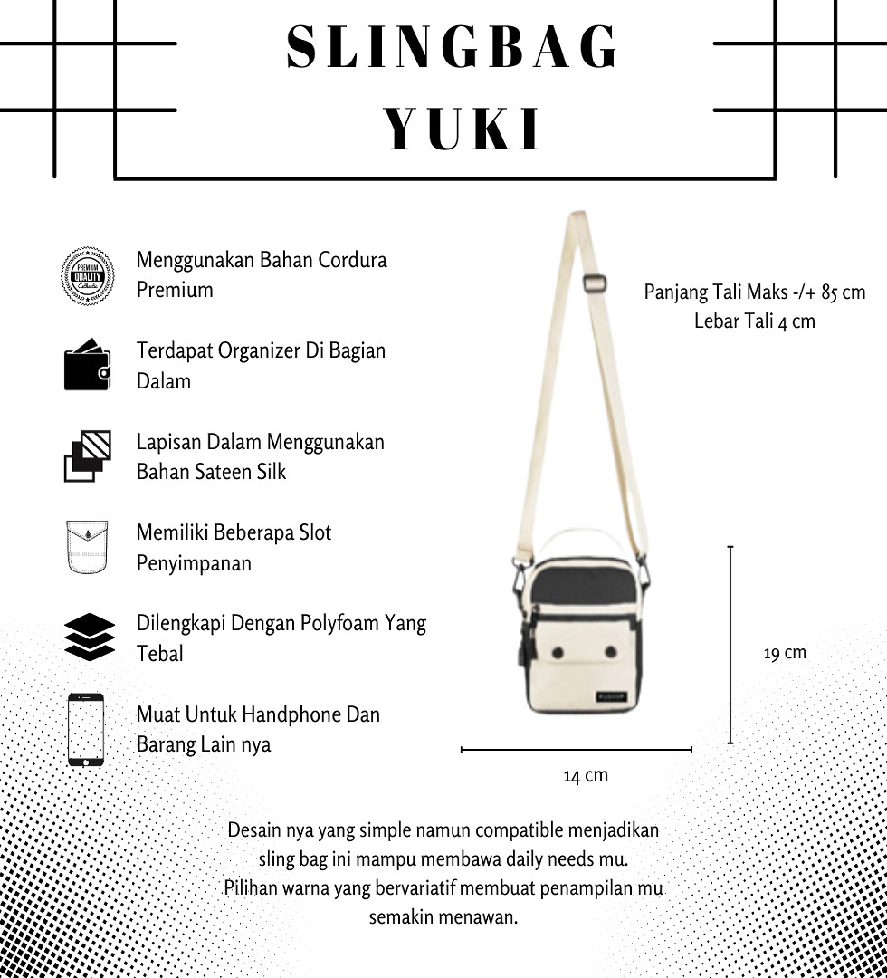 Yuki Pushop Slingbag Pouch Sling Bag | Shopee Singapore