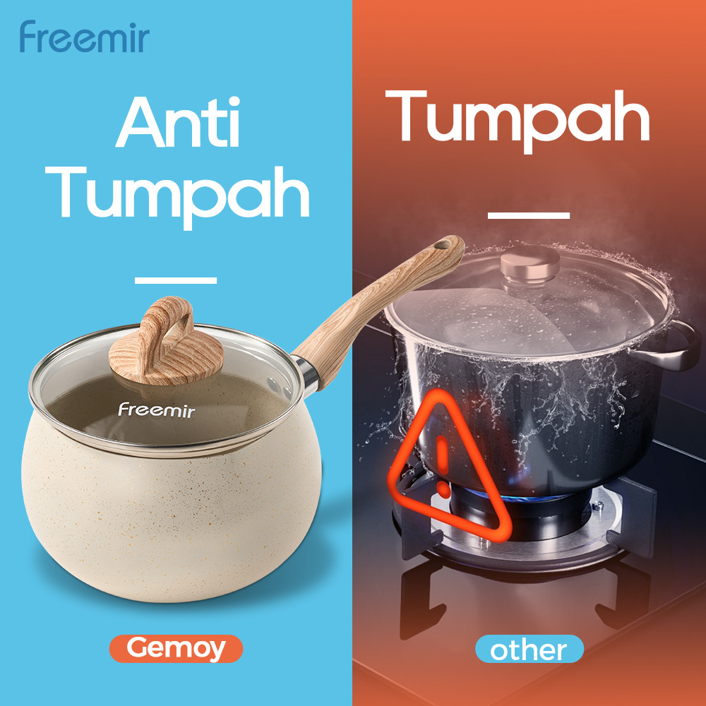 Freemir Non-Stick Milk Pan Noodle Pan Multi-Purpose Pan Gemoy Aesthetic ...