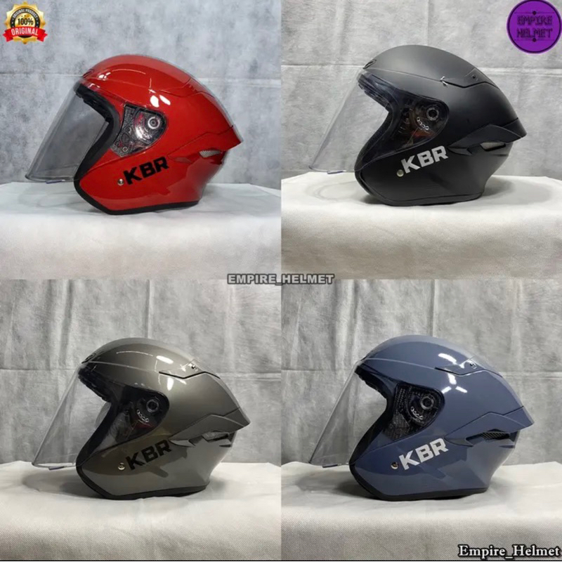 Kbr Cairo Solid Half face Helmet Plain Handsome Package Gets Free Bonus ...