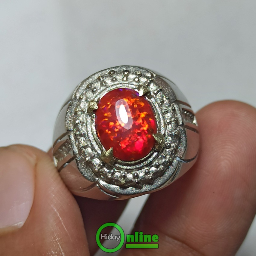 Full JARONG ORANGE KALIMAYA AUSTRALIA GEMS RING | Shopee Singapore