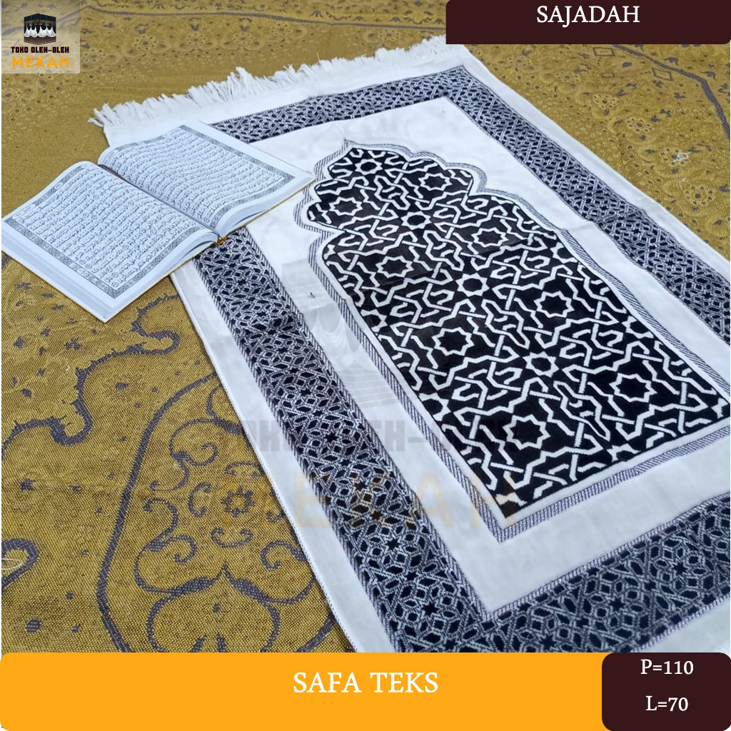 PUTIH Safatex White Text Safa Prayer Prayer Rug PREMIUM Original ...