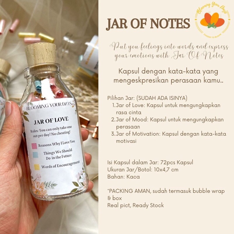 Jar of mood jar of notes Happiness Wish jar Messages In a Bottle Capsul ...