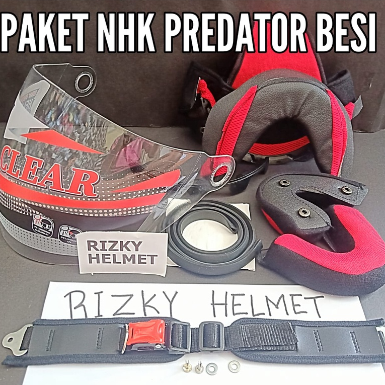 Nhk predator Iron Package, NHK predator Helmet Foam Iron Button+Glass Helmet Clear NHK predator ...