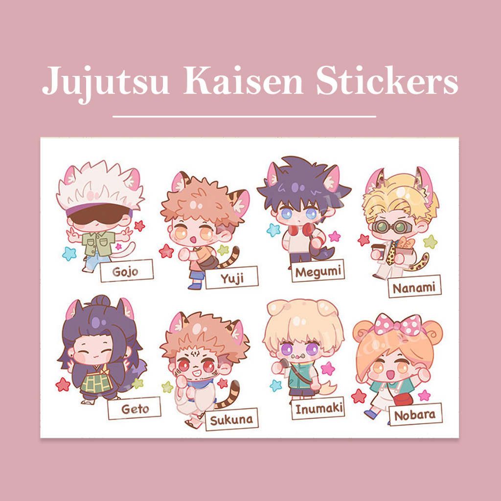 8pcs Jujutsu Kaisen Sticker Sheet Sticker Waterproof Waterproof JJK ...