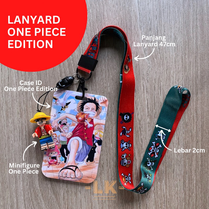 Lego One Piece Edition Lanyard (Id Card/ Name Tag/ Card Holder/ Luffy ...