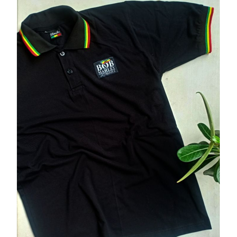 HITAM Jatimika polo shirt rasta black Bob Marley reggae jamaica t-shirt ...
