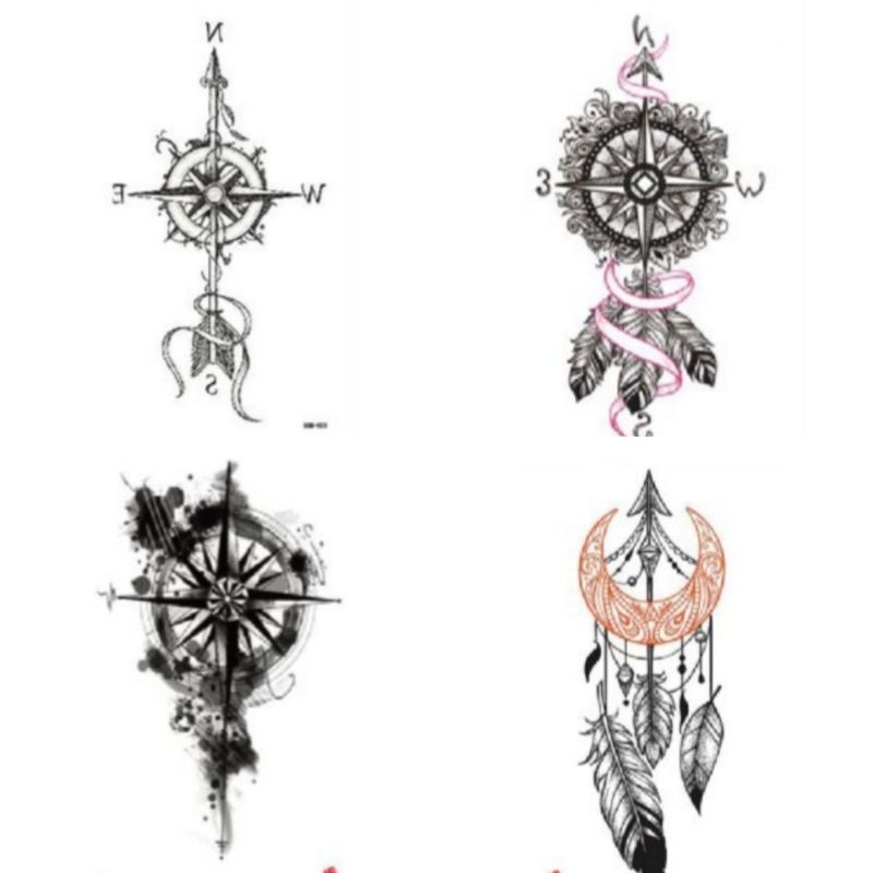 Temporary Tattoos temporary Tattoos temporary Tattoo Stickers - Compass ...