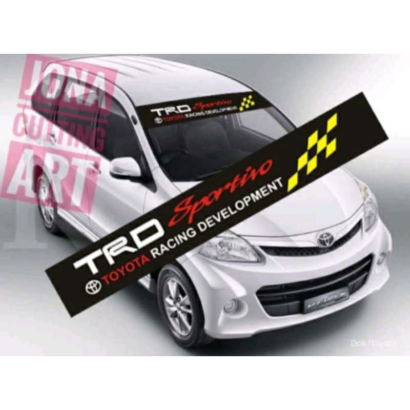 HITAM Trd Sportivo Embossed cutting Sticker Car Glass Only Writing ...