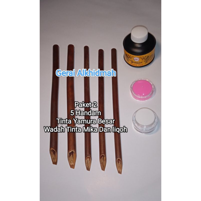 Arabic Calligraphy Tool Set (Handam, Yamura Ink, Mica Ink Container ...