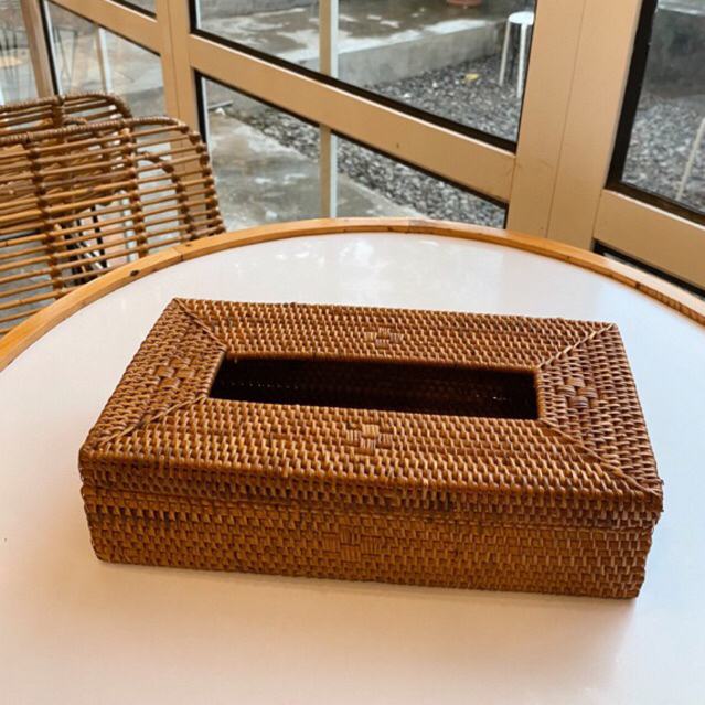 Authentic Lombok | Rattan Tissue Holder | Aesthetic Box Rattan Tissue ...