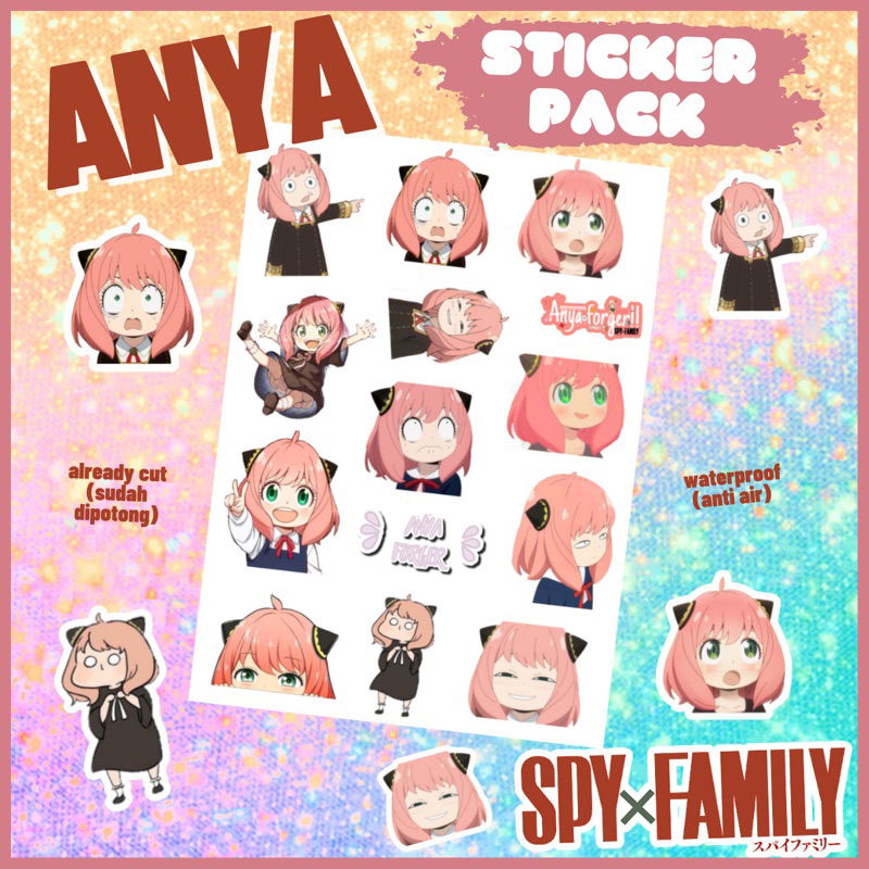 Anya SPY X FAMILY Waterproof sticker Already Cut aesthetic sticker ...