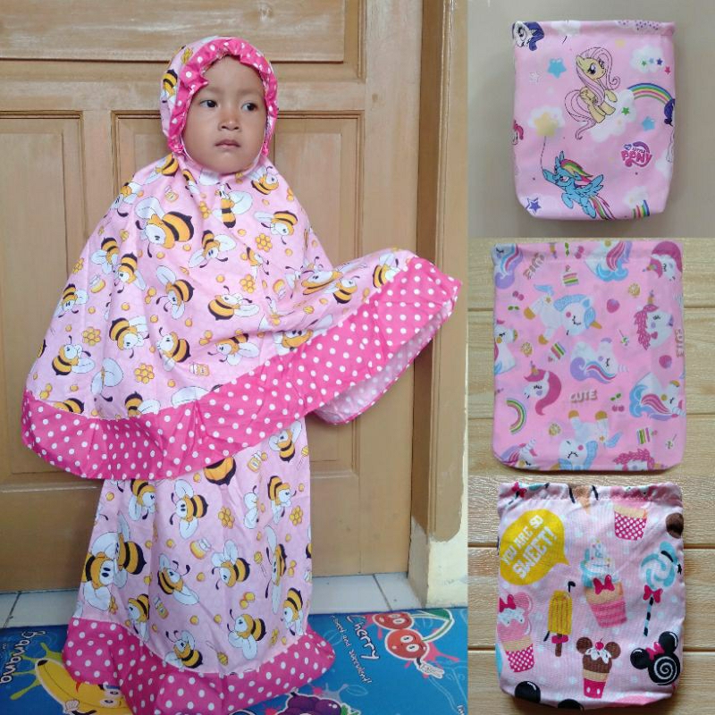 Mukena FOR CHILDREN AGED 2-5 YEARS (RENDOM MOTIF) | Shopee Singapore