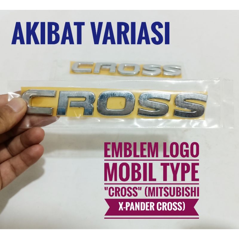 Mitsubishi X-Pander Cross Type Car Logo Emblem Cross Full Chrome Car ...