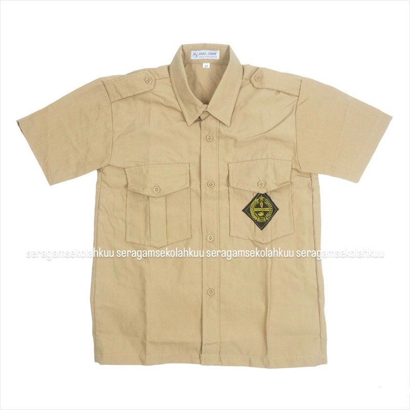 Short SLEEVED SCOUT Shirt for Boys Brown School Uniform for Elementary ...