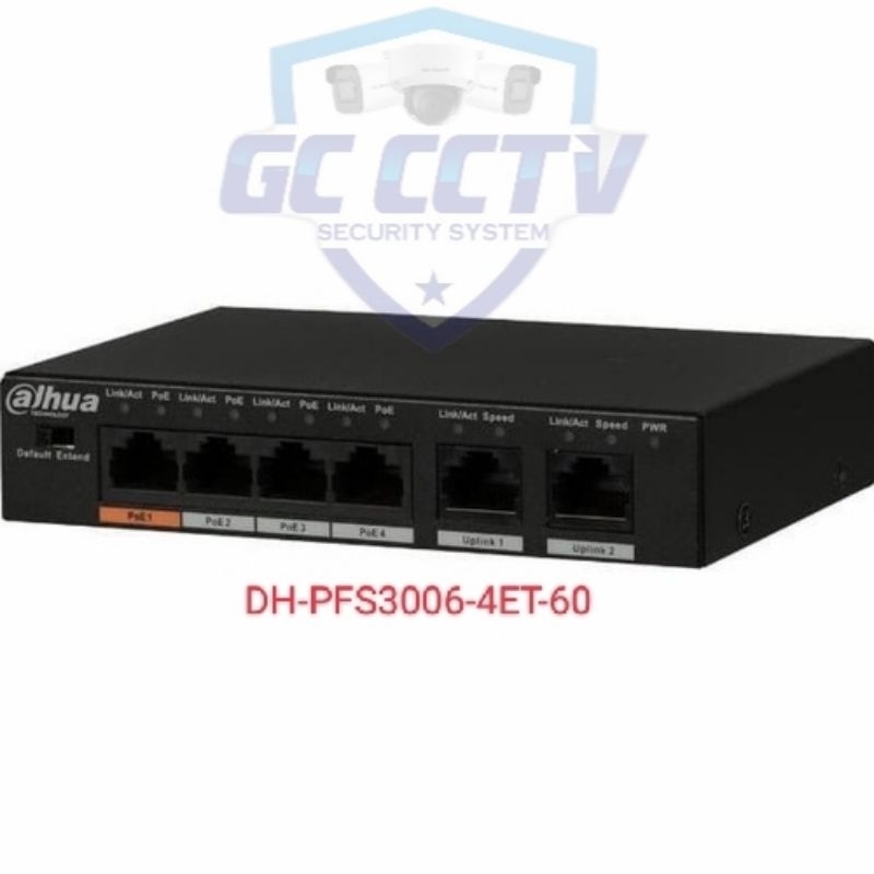 Dahua 4-Port PoE Switch - DH-PFS3006-4ET-60 | Shopee Singapore