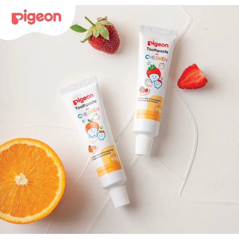 Pigeon Toothpaste Children Baby And Children's Toothpaste (Orange And ...