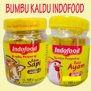 INDOFOOD SEASONING BROTH BLOCK JAR 100gr CHICKEN BEEF FLAVOR CUBE BLOCK ...
